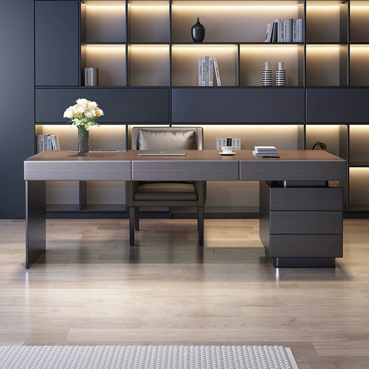 Executive Desk Henry with Built-in USB and Power Sockets – Designer ...